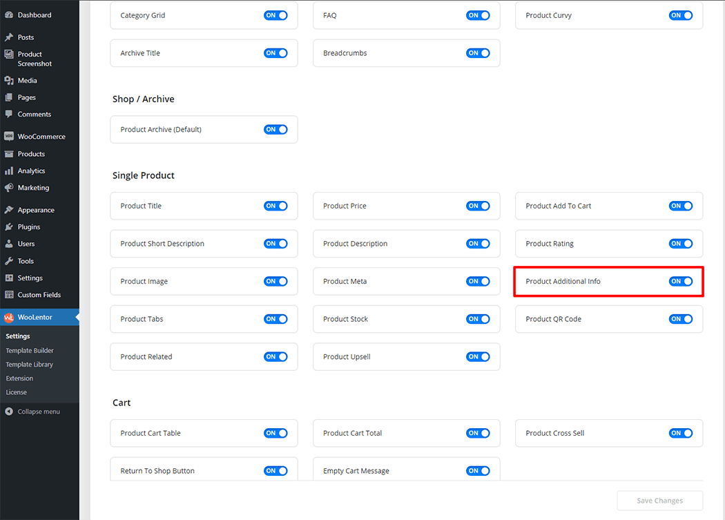 Product Additional Information Block for Gutenberg - WooLentor