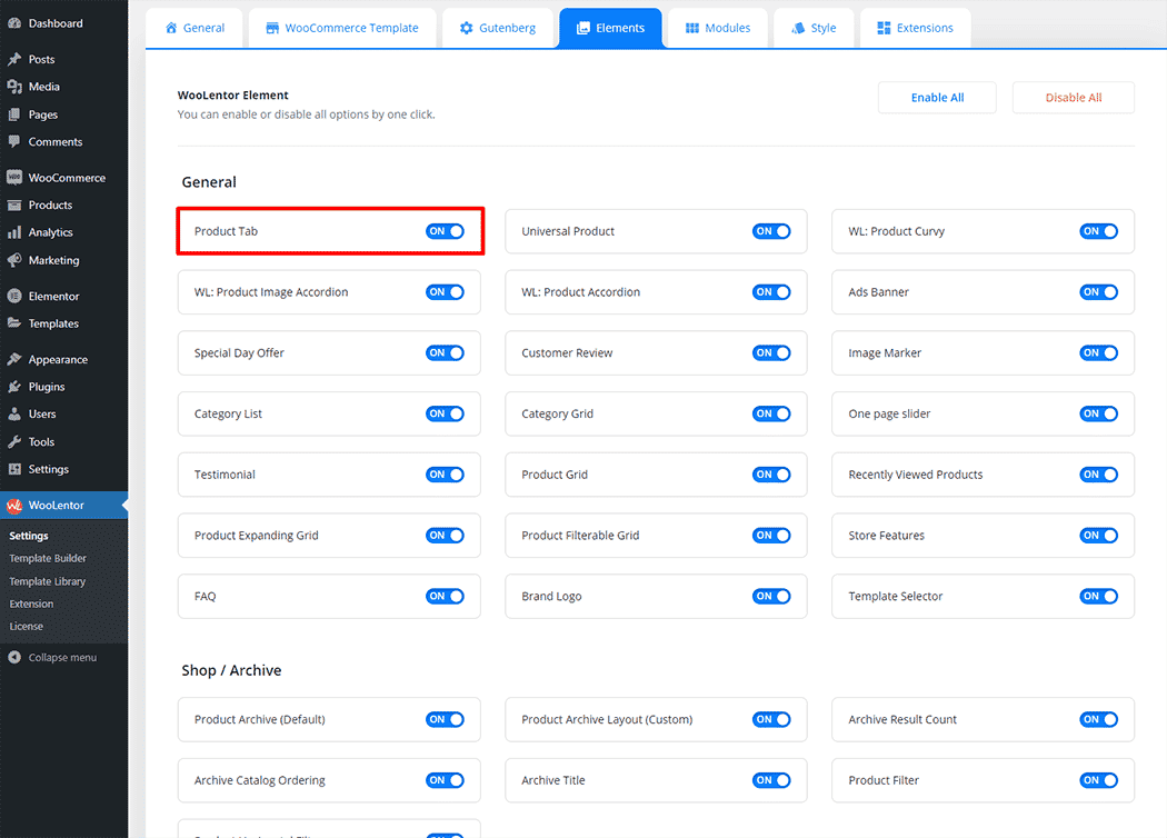 Product Tab for Elementor - WooLentor