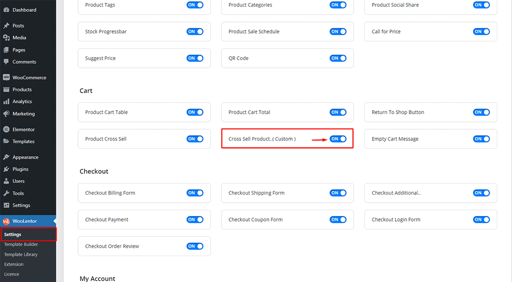 Cross Sell Product Custom for Elementor - WooLentor